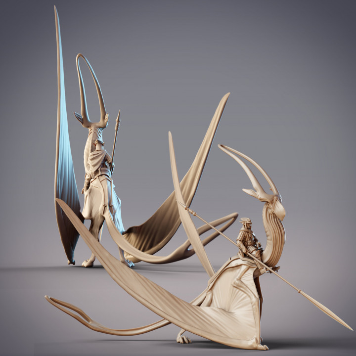3D Printable Void Pteradactyl and Rider - Kalan, Ait Alexon Air Cavalry ...