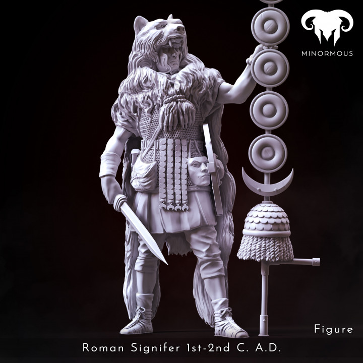 3D Printable Figure - Roman Signifer 1st-2nd C. A.D. Standard of Honor ...