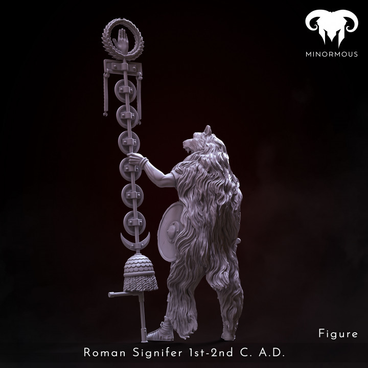 3D Printable Figure - Roman Signifer 1st-2nd C. A.D. Standard of Honor ...