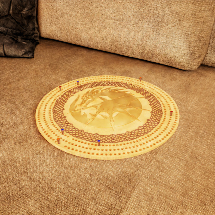 3D Printable Dragon Cribbage - Board Game by Lazy Bear