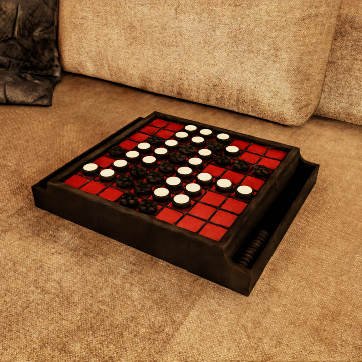 3D Printable Reversi - Board Game by Lazy Bear