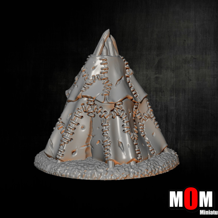 3D Printable Orcs Hut by MOMminiatures