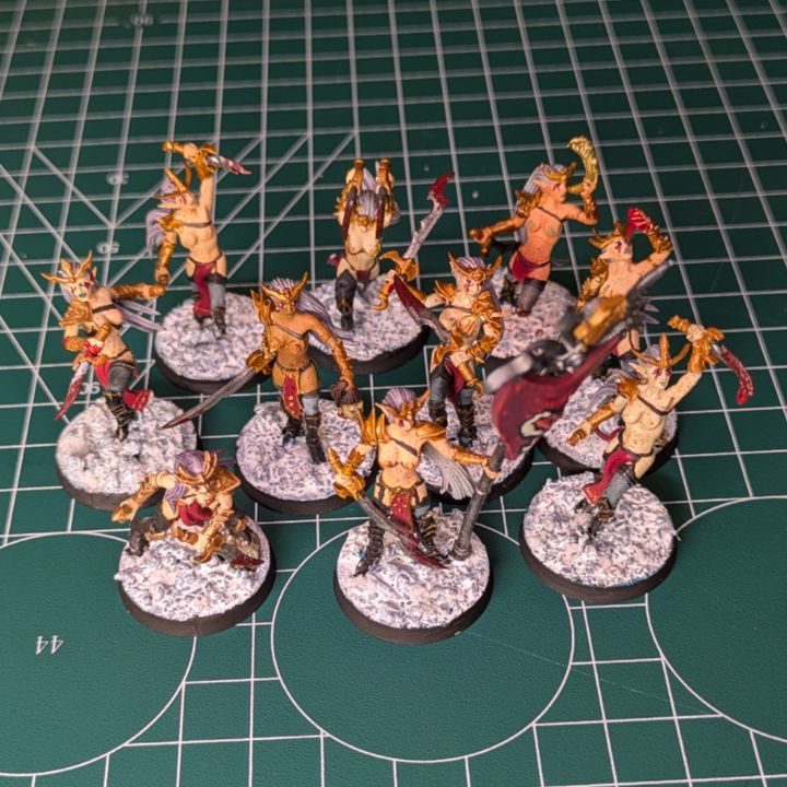 3D Print of Dark elf witches unit (elves) by Khat0varBrewMoth