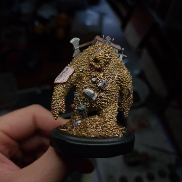 3D Printable Treasure Golem by Warp Miniatures