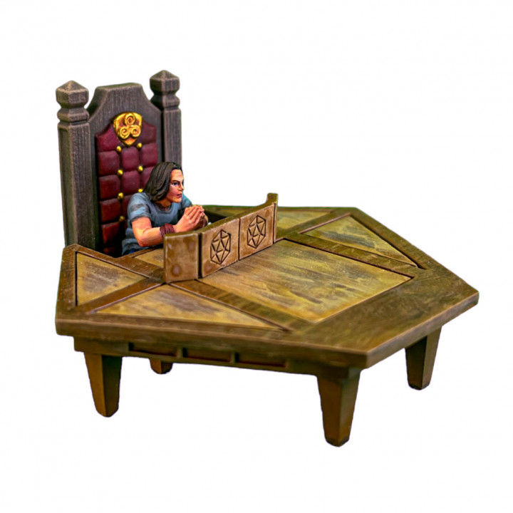 3D Printable Great Dungeon Master (SITTING FOLKS) by Tiny Furniture