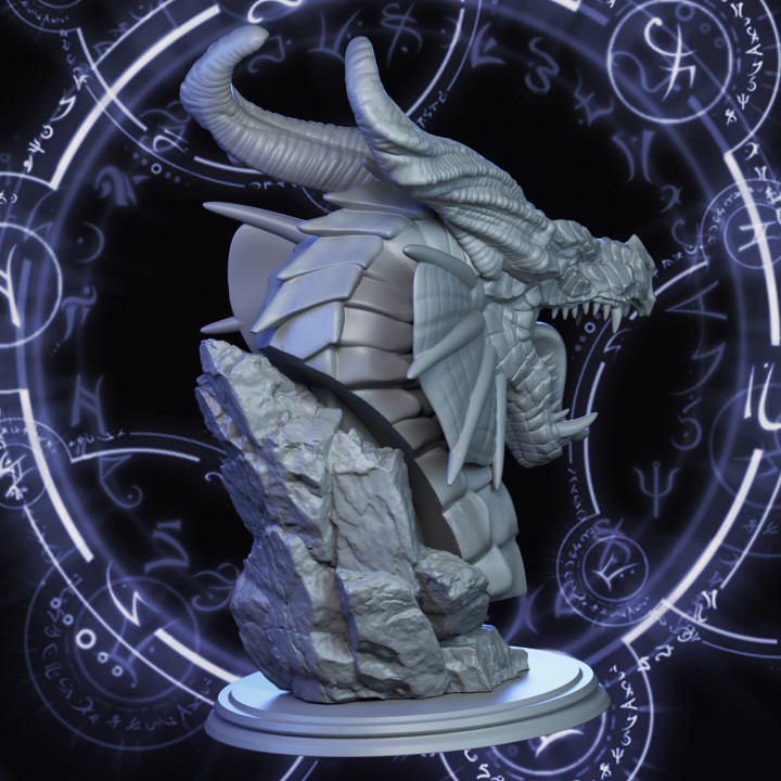 3d Printable Dragon Bust 03 By Sergeant Hammer