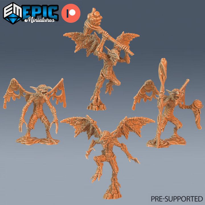 3D Printable Earth & Mud Mephit Set / Minerals Elemental / Evil Cave ...