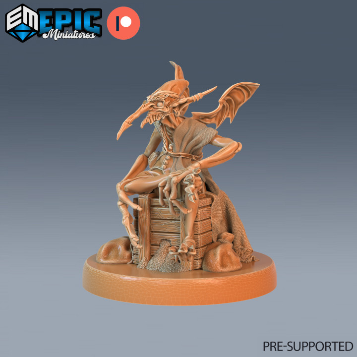 3D Printable Sand & Dust Mephit Set / Desert Elemental / Evil Dust Imp ...