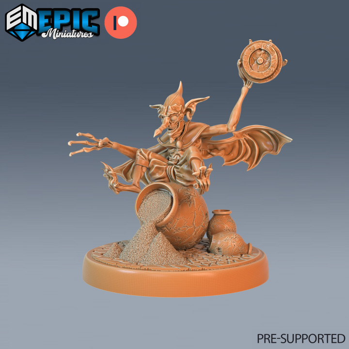 3D Printable Sand & Dust Mephit Set / Desert Elemental / Evil Dust Imp ...