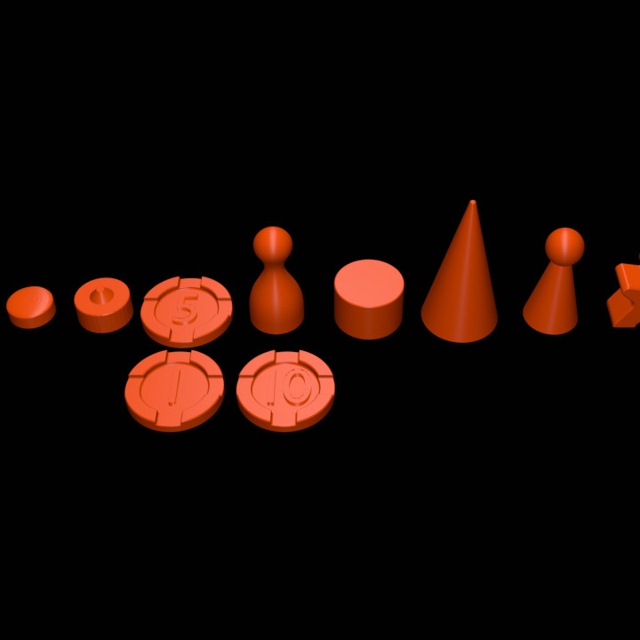 3D Printable Board Game Pieces by Markus Gann