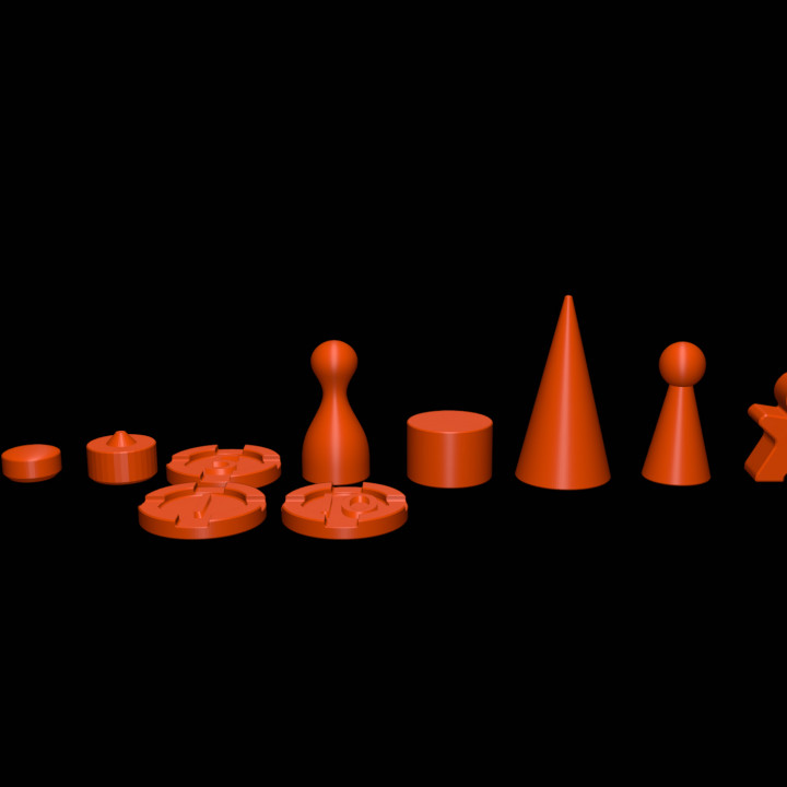 3D Printable Board Game Pieces by Markus Gann