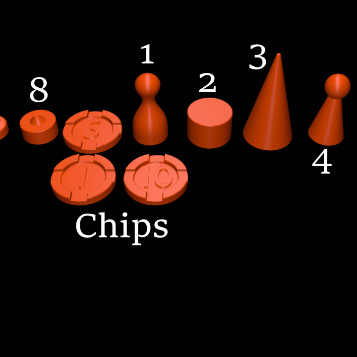 3D Printable Board Game Pieces by Markus Gann