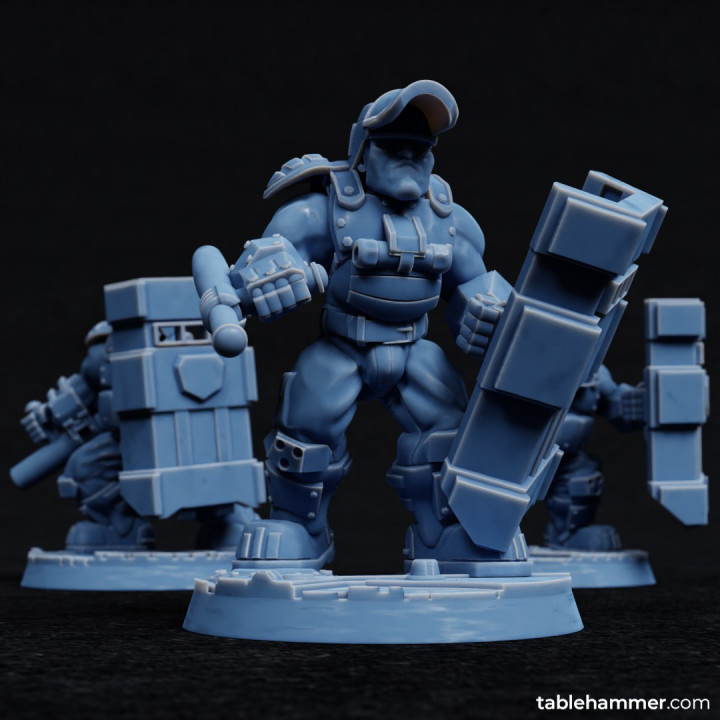 3D Printable Ogre Riot Team - ogre heavy infantry riot team (Accell ...