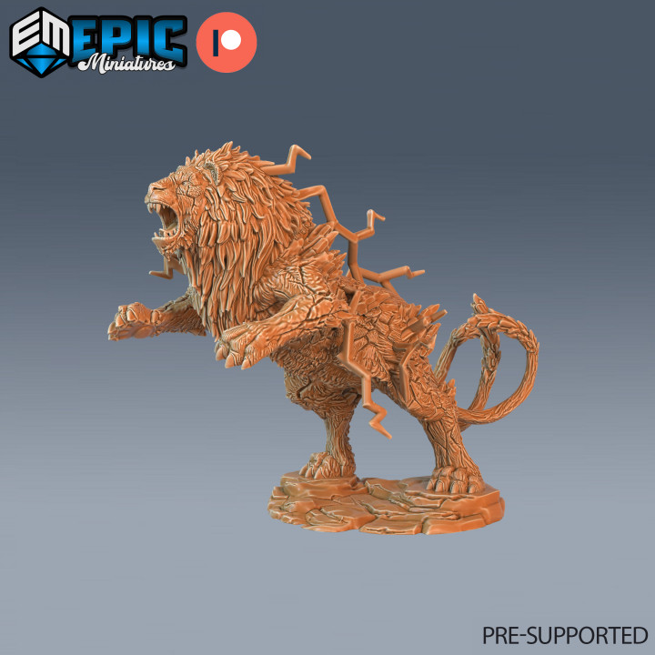 3D Printable Lightning Dragon & Lion Team / Thunder Encounter / Evil ...