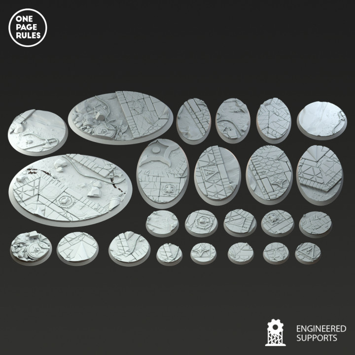 3D Printable Human Empire Bases (Round & Square) by One Page Rules