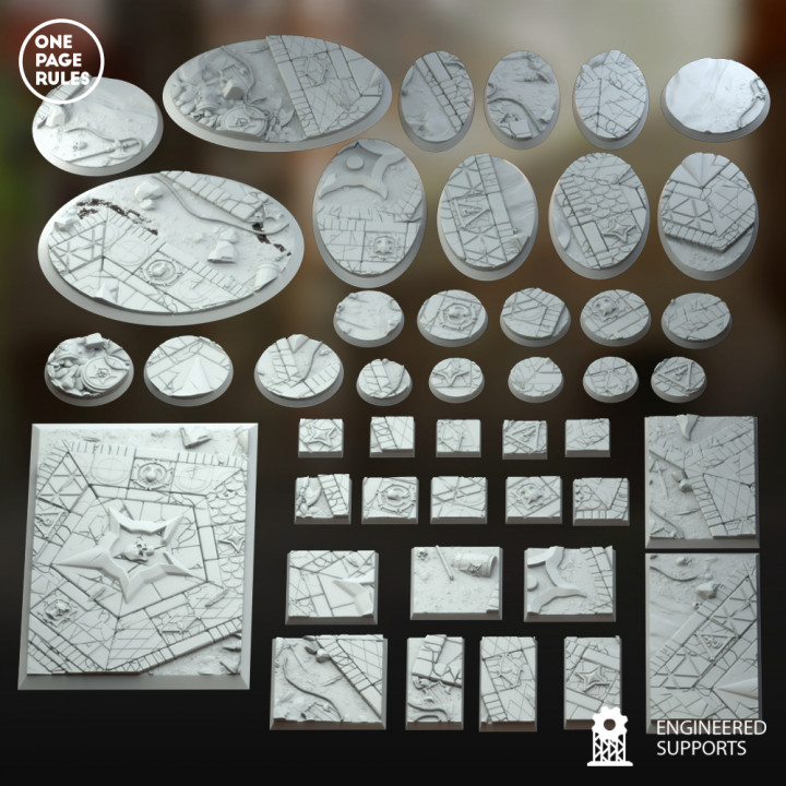 3D Printable Human Empire Bases (Round & Square) by One Page Rules