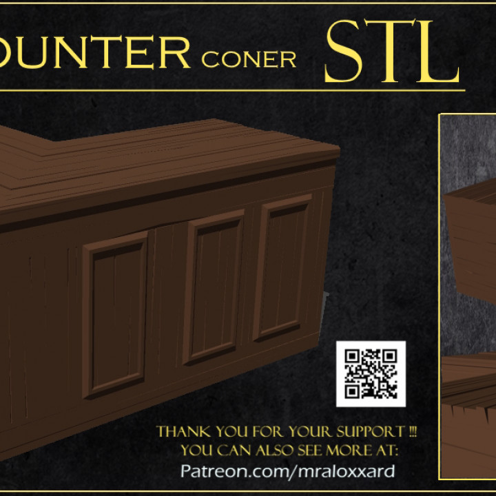 3D Printable Medieval counter (corner) by Alex Manseau-Sanscartier