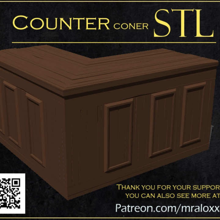 3D Printable Medieval counter (corner) by Alex Manseau-Sanscartier