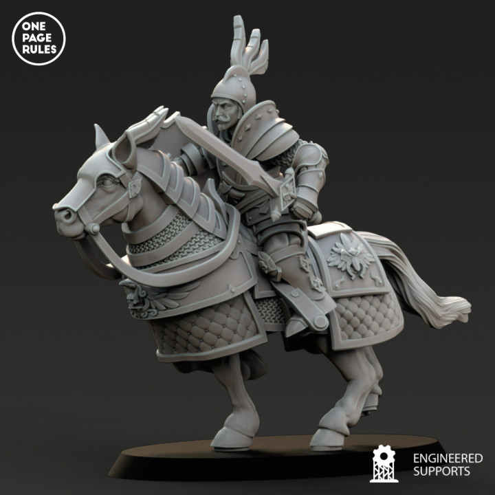 3D Printable Knights - Human Empire by One Page Rules