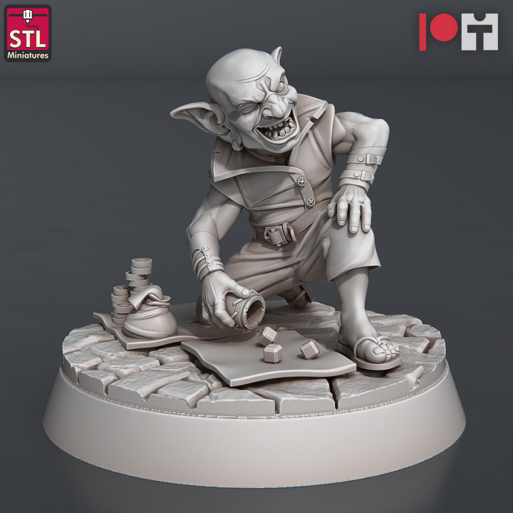 3D Printable Street Gambler Set by STL Miniatures