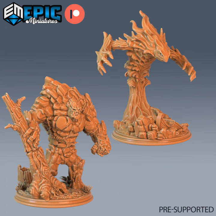 3D Printable Water & Earth Elemental Prime Team / Ancient Giant Tornado ...