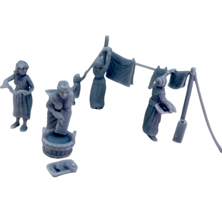 3D Printable Goldfield Medieval Peasants Bundle by Tiny Furniture