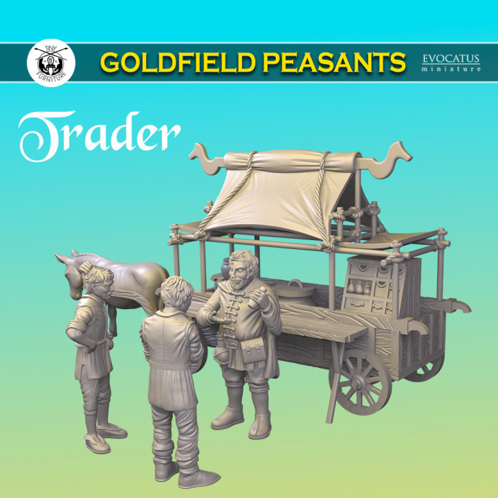 3D Printable Goldfield Medieval Peasants Bundle by Tiny Furniture