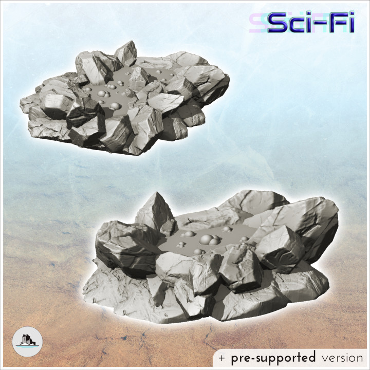 3D Printable Set of two alien planet acid tanks (1) - Future Sci-Fi SF ...