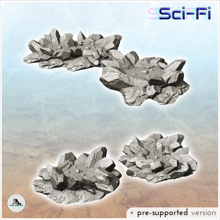 3D Printable Set of two alien planet acid tanks (1) - Future Sci-Fi SF ...