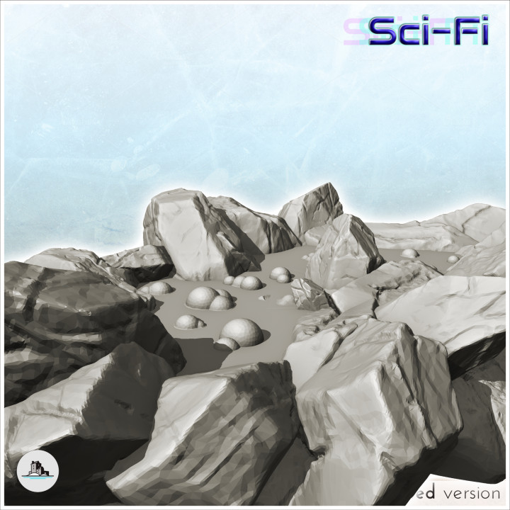 3D Printable Set of two alien planet acid tanks (1) - Future Sci-Fi SF ...