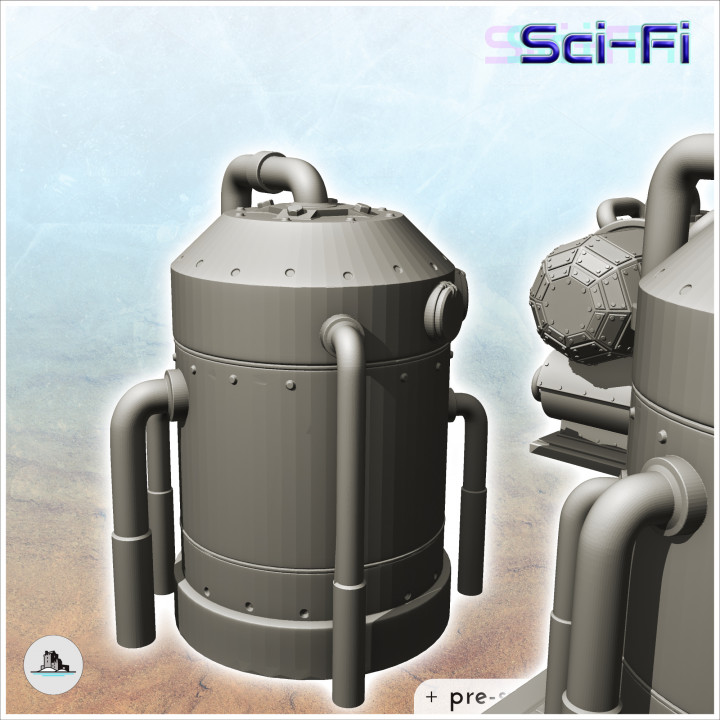 3D Printable Set of six futuristic industrial machines (7) - Future Sci ...