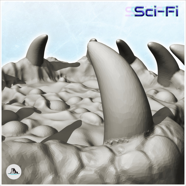 3D Printable Acid puddle with alien creature with teeth (8) - Future ...