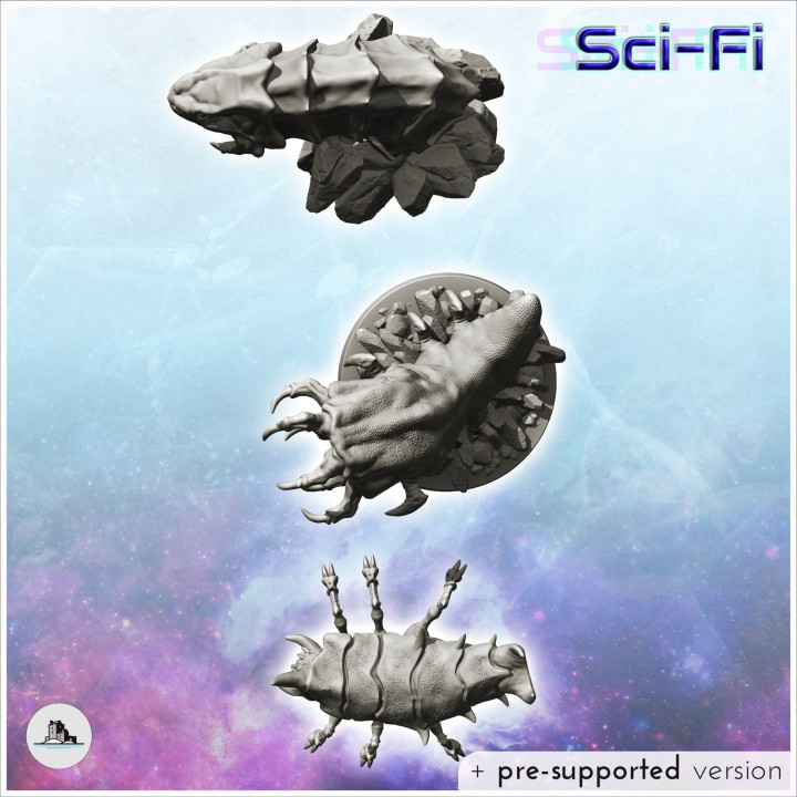 3D Printable Set of three alien creatures (35) - Future Sci-Fi SF Post ...