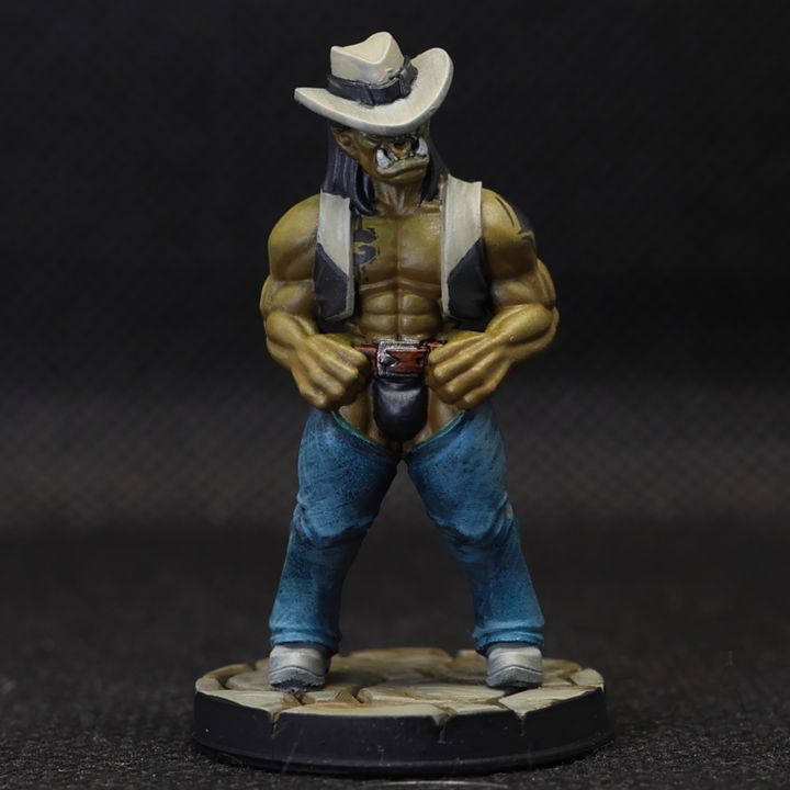 3D Print of Bae Victis : The Orc cowboy [Pre-supported] by Blaze_Hammer47