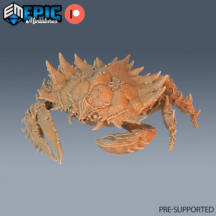 3D Printable Giant Crab & Sea Turtle Team / Water Beast / Claw Hugger ...