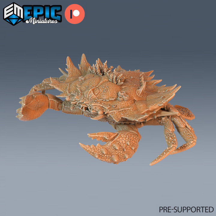 3D Printable Giant Crab & Sea Turtle Team / Water Beast / Claw Hugger ...