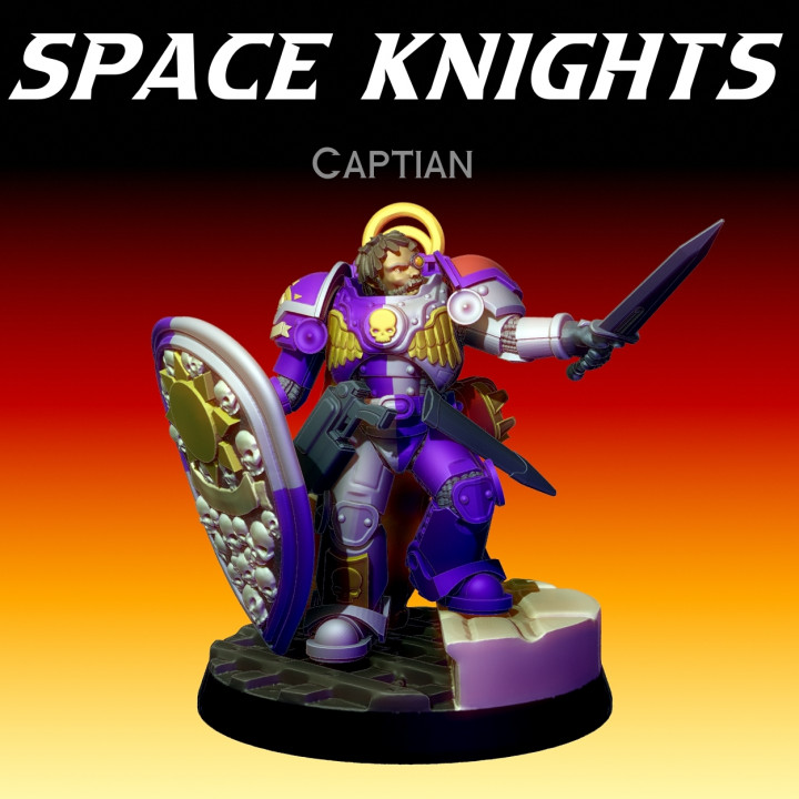 3D Printable Space Knights - Captain by DOWNTOWN3D