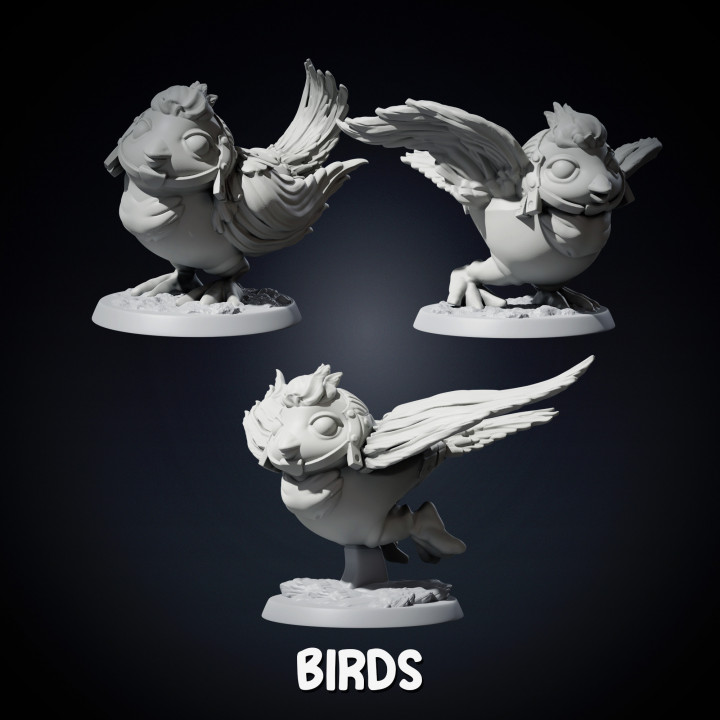 3D Printable mouse on birds 4 variants by JHC