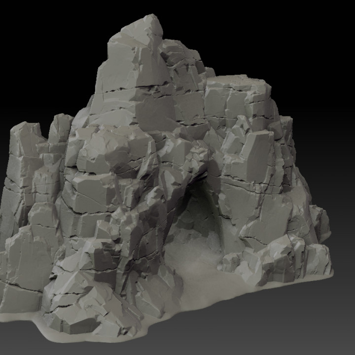 3D Printable Stone Trove Border Cliffs by Dana B McDonald