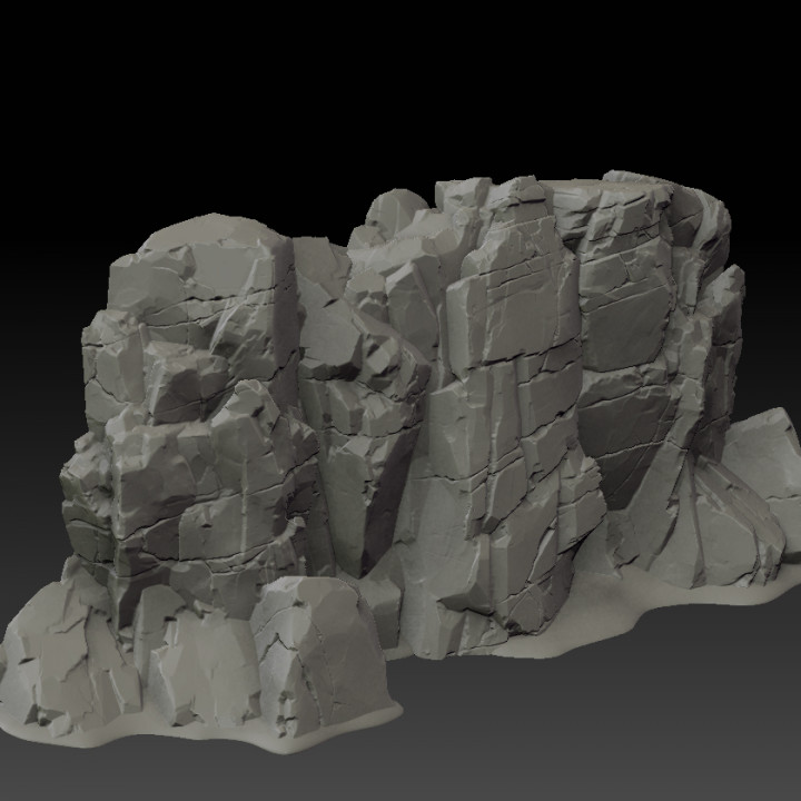 3D Printable Stone Trove Border Cliffs by Dana B McDonald