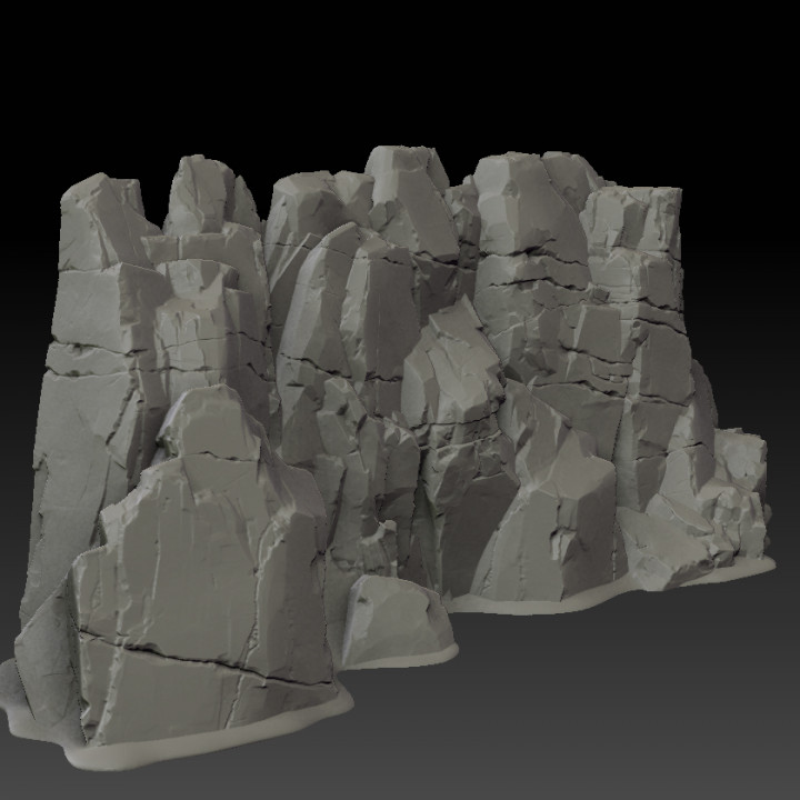 3D Printable Stone Trove Border Cliffs by Dana B McDonald