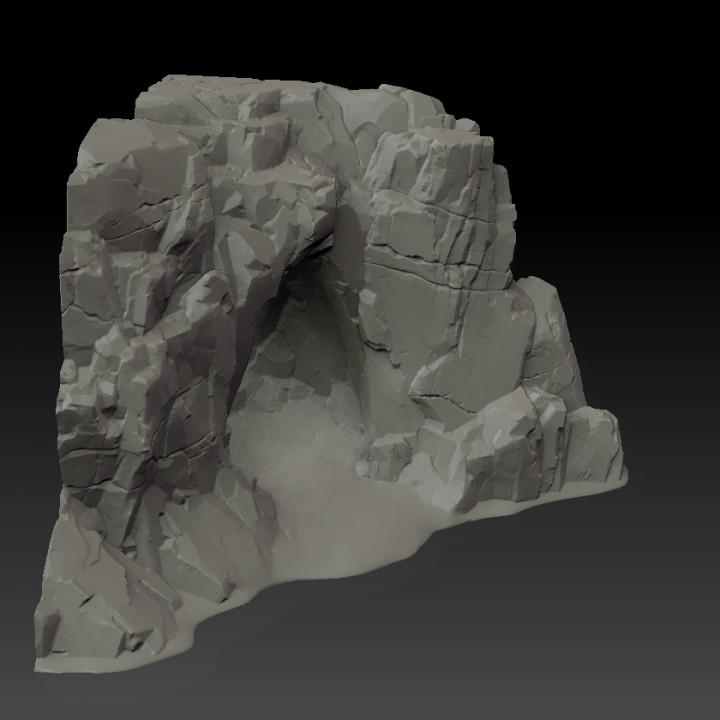 3D Printable Stone Trove Border Cliffs by Dana B McDonald