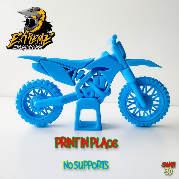 3D Printable Motocross bike - print in place, no supports by Petr