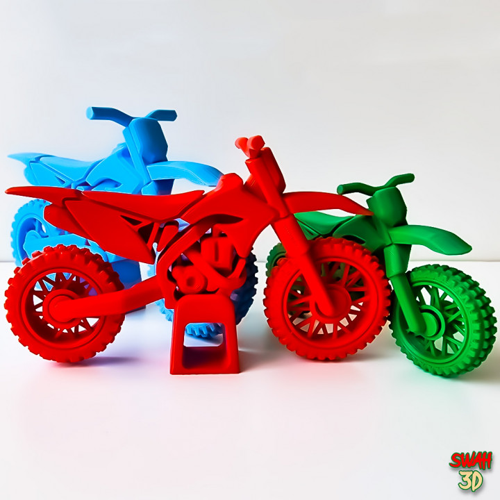 3D Printable Motocross bike - print in place, no supports by Petr