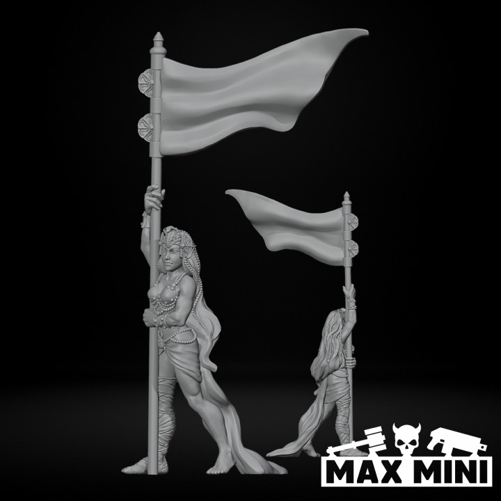 3D Printable Desert Elf Hexes Command by Max Mini