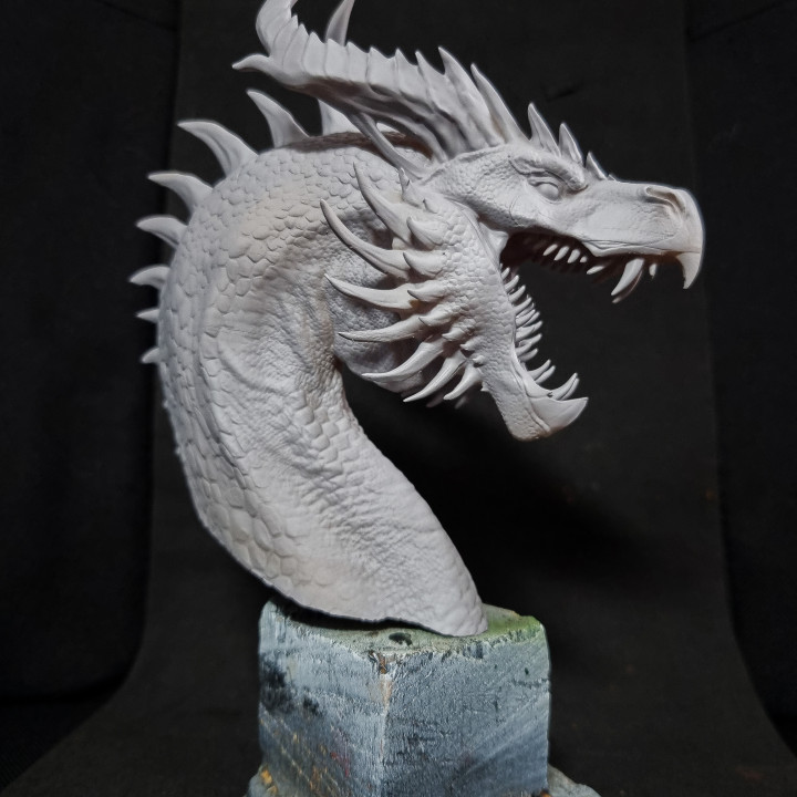 3D Printable dragon bust by Silana cadou