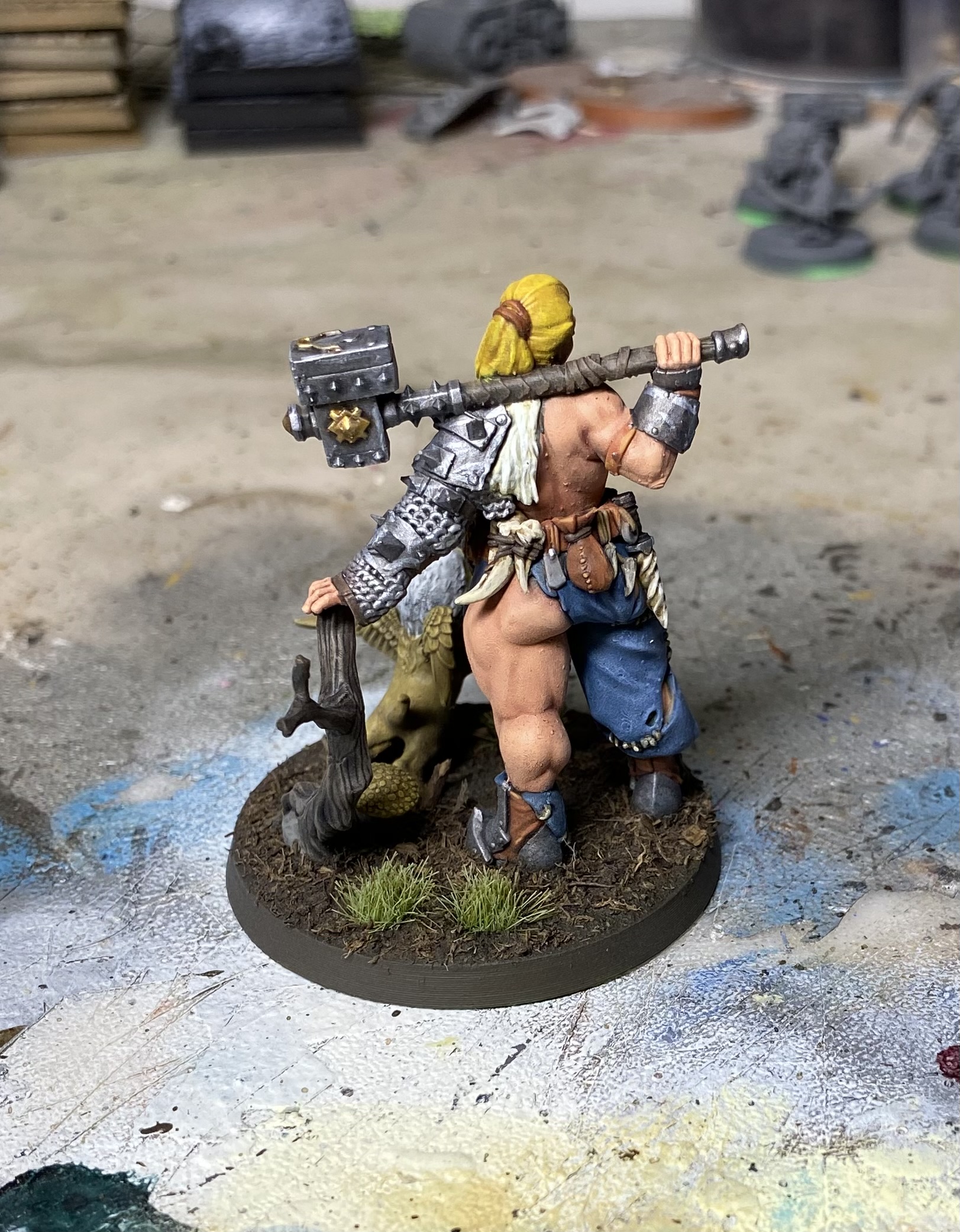 3D Printable Drunga Smallgut the female Ogre by Gaz Minis