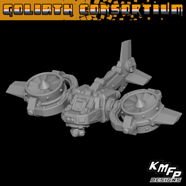 3D Printable Goliath Consortium Gyrocopter (6-8mm) by KMFP Designs