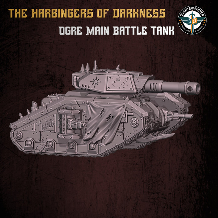 3D Printable Harbingers of Darkness Ogre MBT by Quartermaster3D