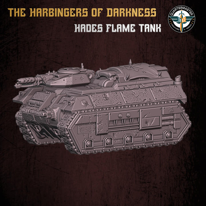 3D Printable Harbinger of Darkness Hades Flame Tank by Quartermaster3D